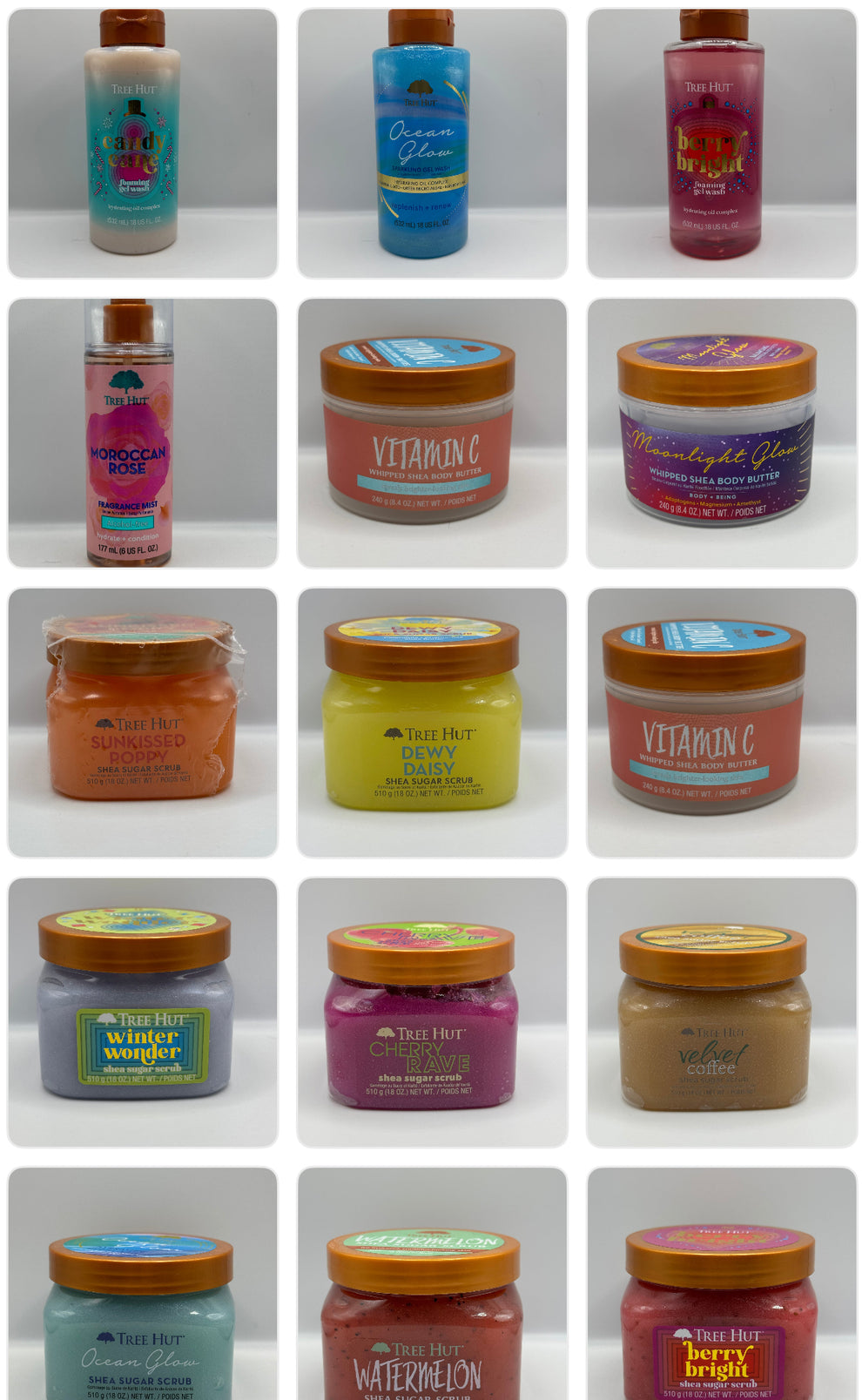 Tree Hut Body Care, Scrubs, Butters & Body Washes and Lip Butter and g ...